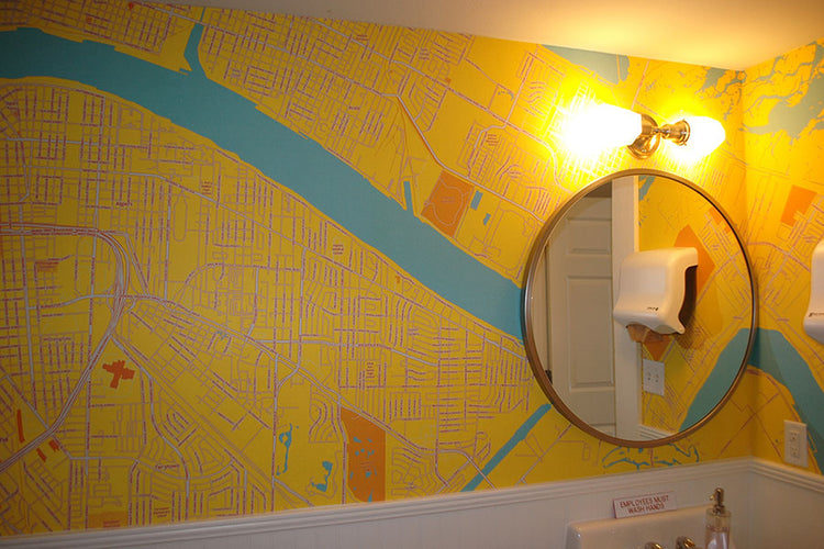 Custom Map Wallpaper | For Commercial Spaces – Wallpapered Ltd.