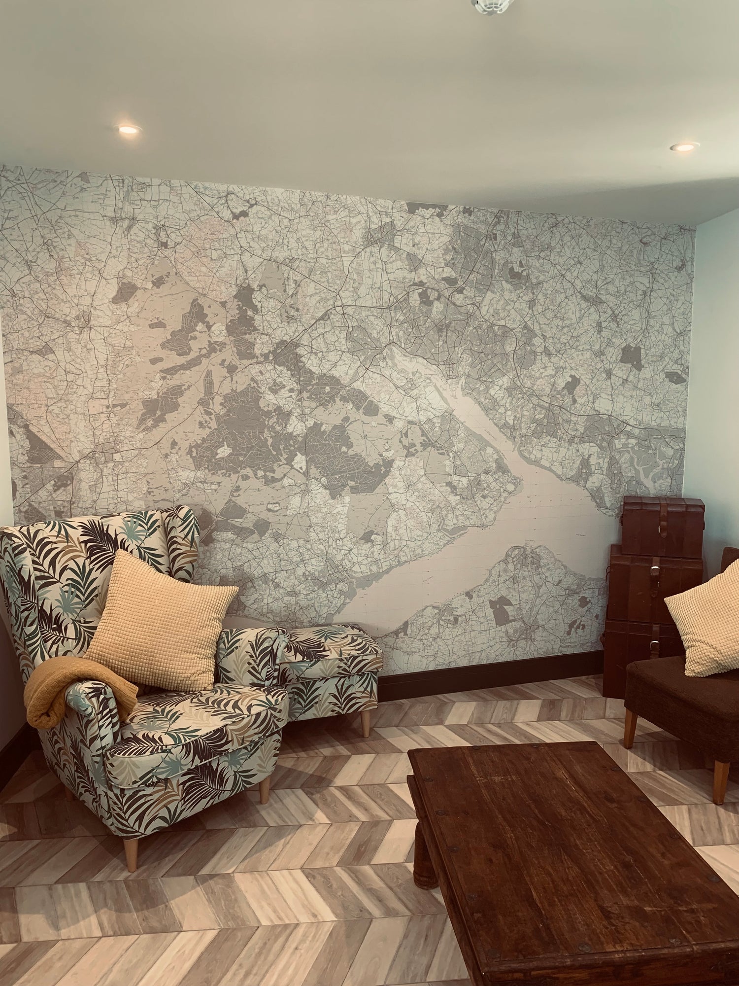 Custom Map Wallpaper | Custom Wall Maps | Map Murals – Wallpapered Ltd ...
