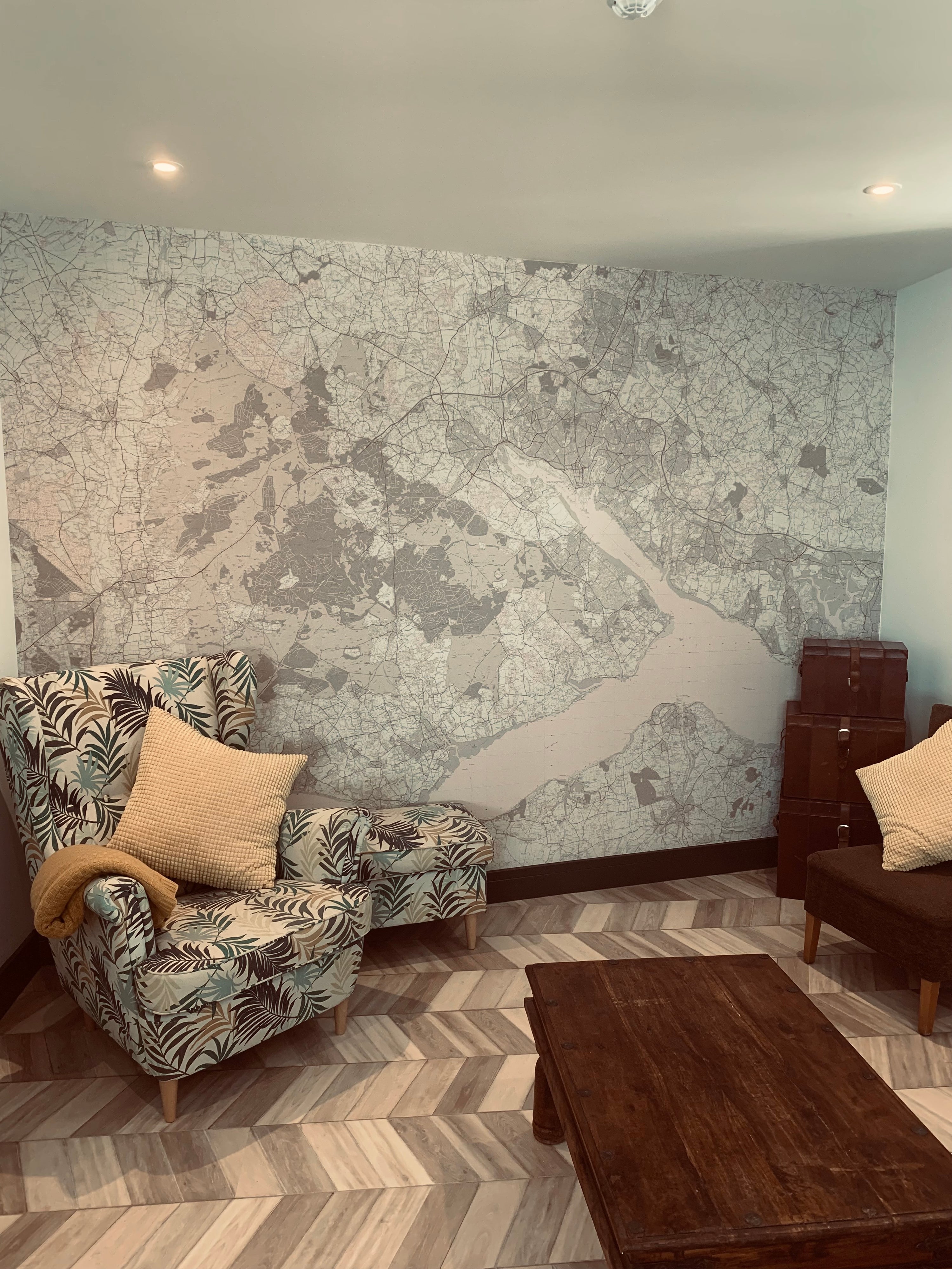 Custom Map Wallpaper | Custom Wall Maps | Map Murals – Wallpapered Ltd ...